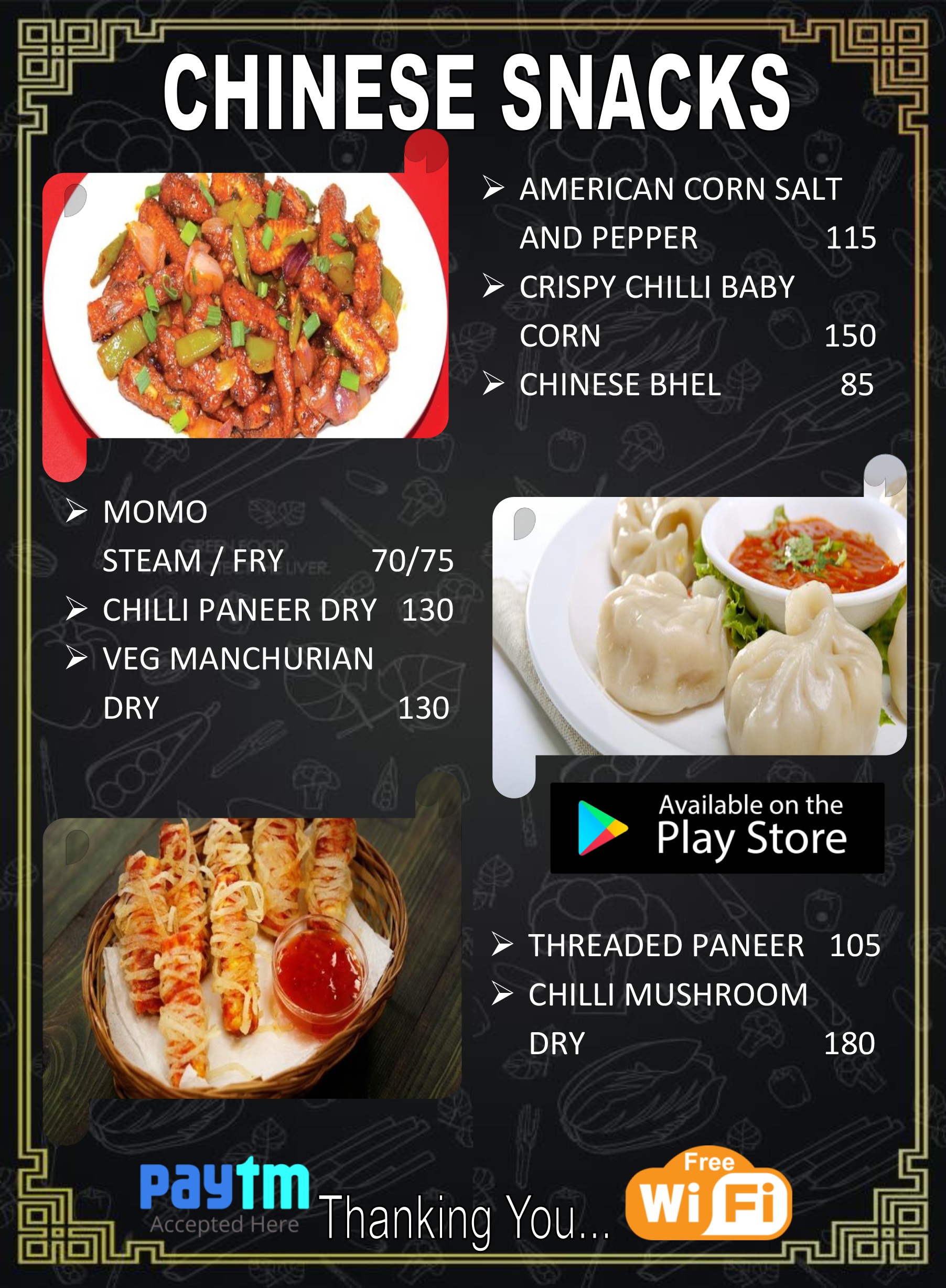 Menu | Free Home Delivery