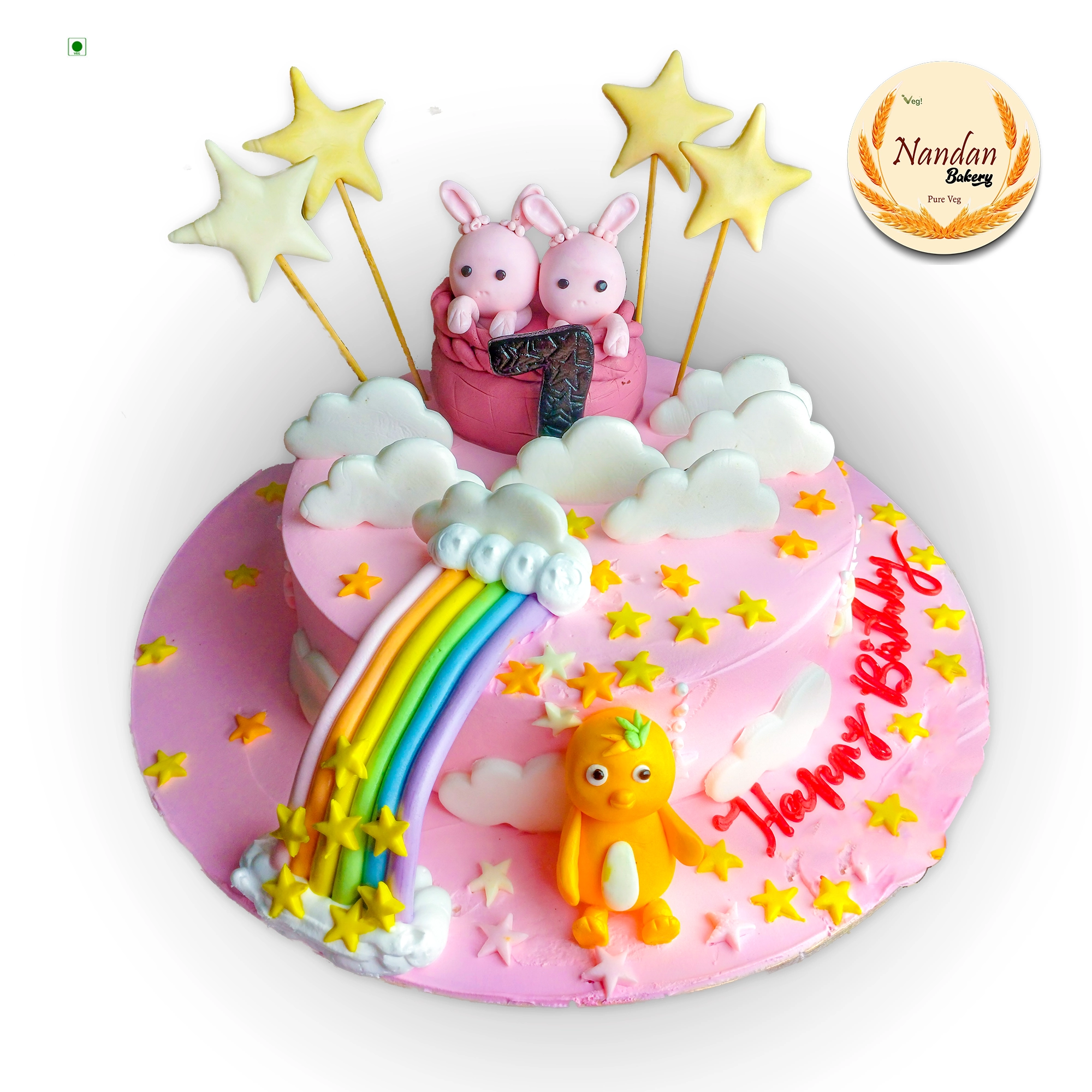 Chocolate Truffle Fondant Theme Cake (2LB)